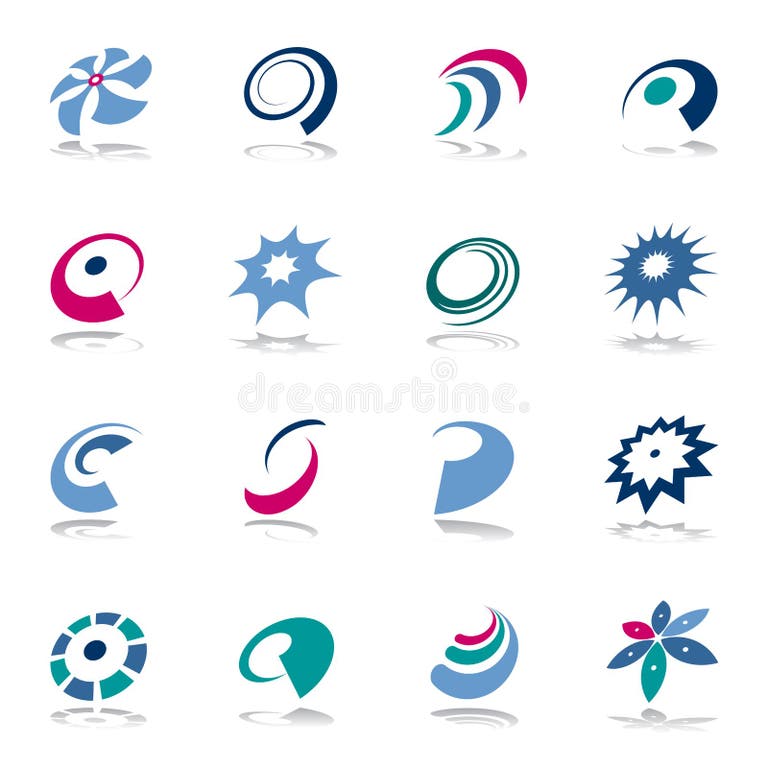 Design Elements Set. Abstract Icons Stock Vector - Illustration of ...