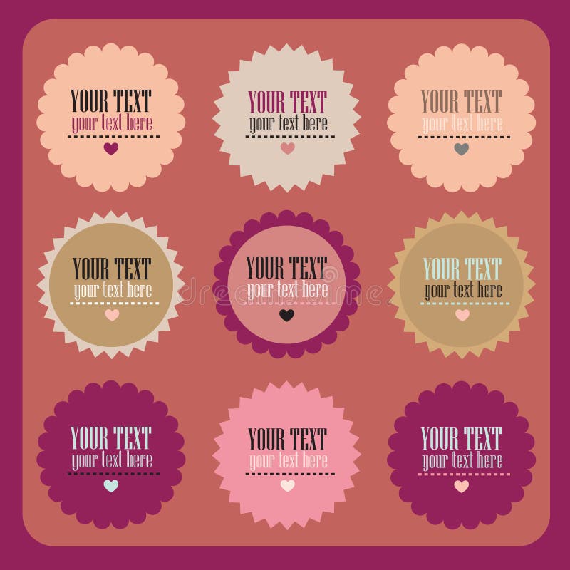 Design Elements Set. Beautiful Frames, Vintage Tags Collection Stock ...