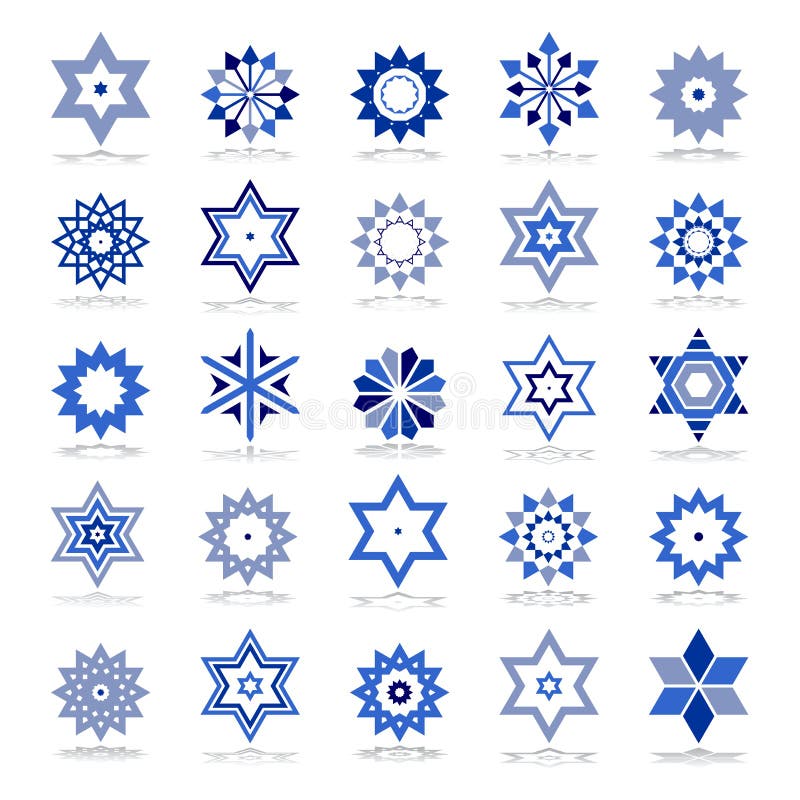 Star Icons. Design Elements Set Stock Vector - Illustration of business ...