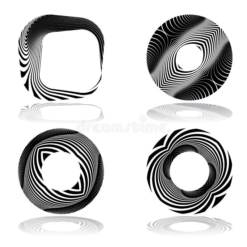 Design Elements Set. Lines Patterns Stock Vector - Illustration of ...