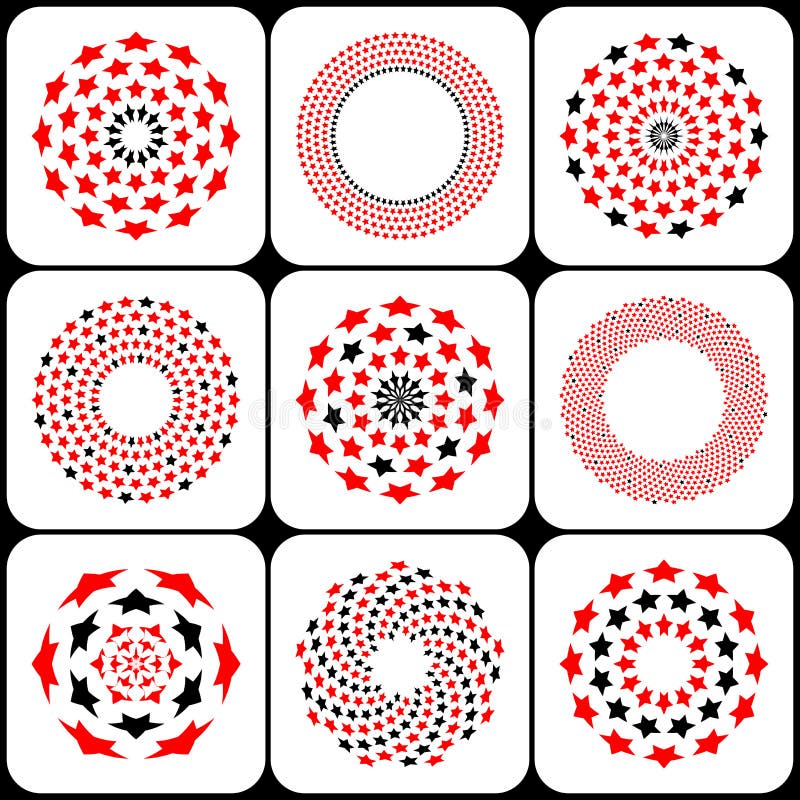 Patterns in Circle Shape. Design Elements. Stock Vector - Illustration ...