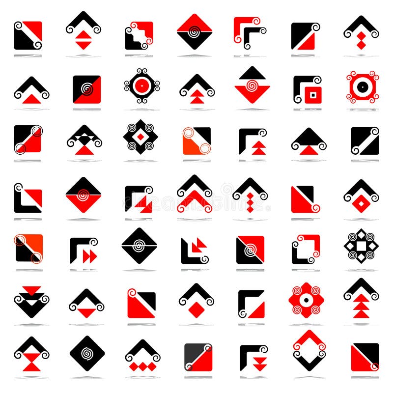 Design elements set. stock vector. Illustration of color - 48100277