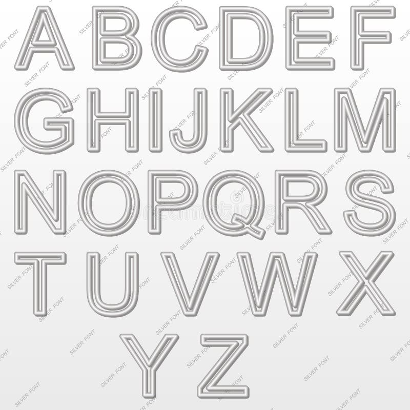 Design Elements - Silver Wire 3D Font Stock Vector - Illustration of ...