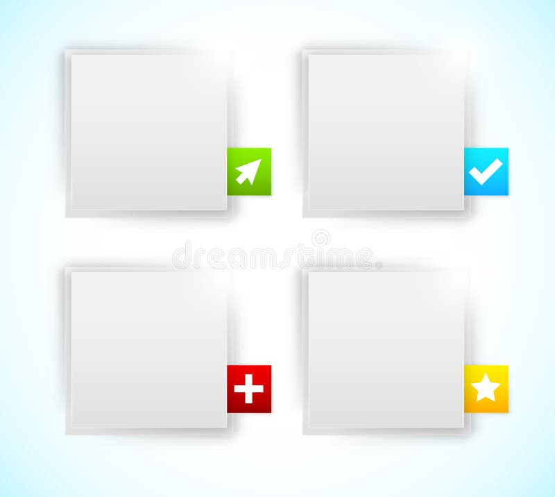 Paper stickers stock vector. Illustration of paper, design - 33409616