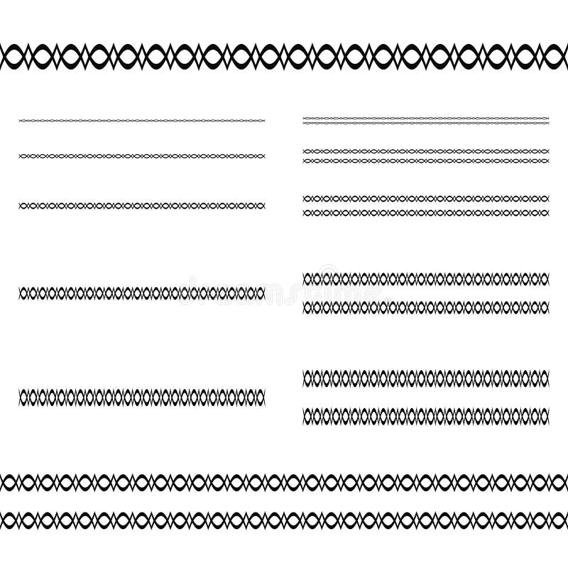 Design Elements - Text Divider Line Set Stock Vector - Illustration of ...
