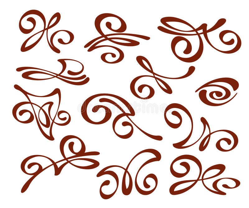 Design Elements. Vector Illustration.Brown . Set. Stock Vector ...