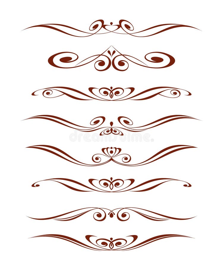 Design Elements. Vector Illustration.Brown . Set. Stock Vector ...