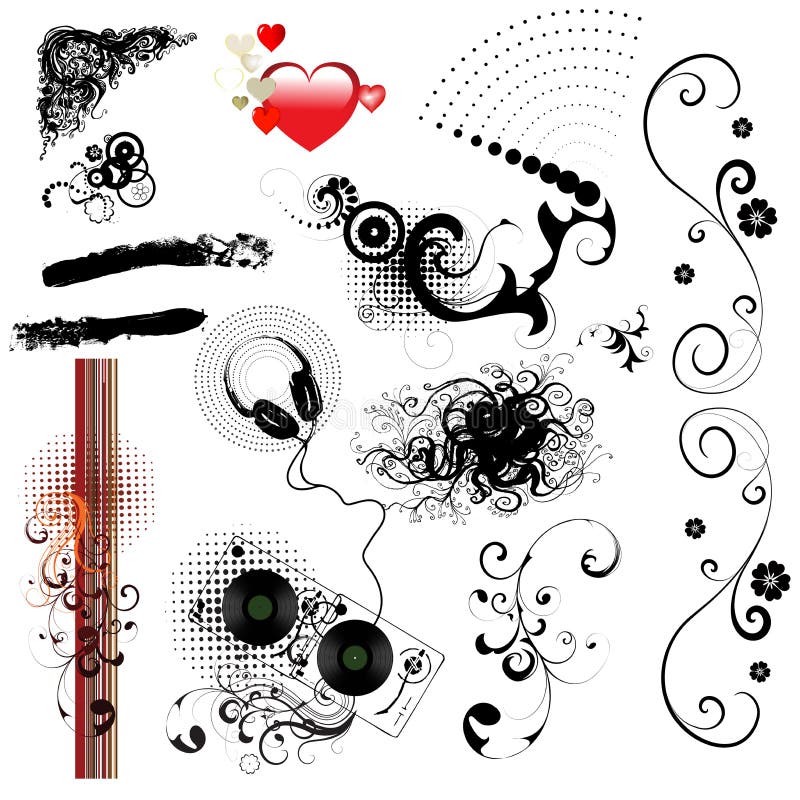 Design elements stock vector. Illustration of nature, decorative - 5299505