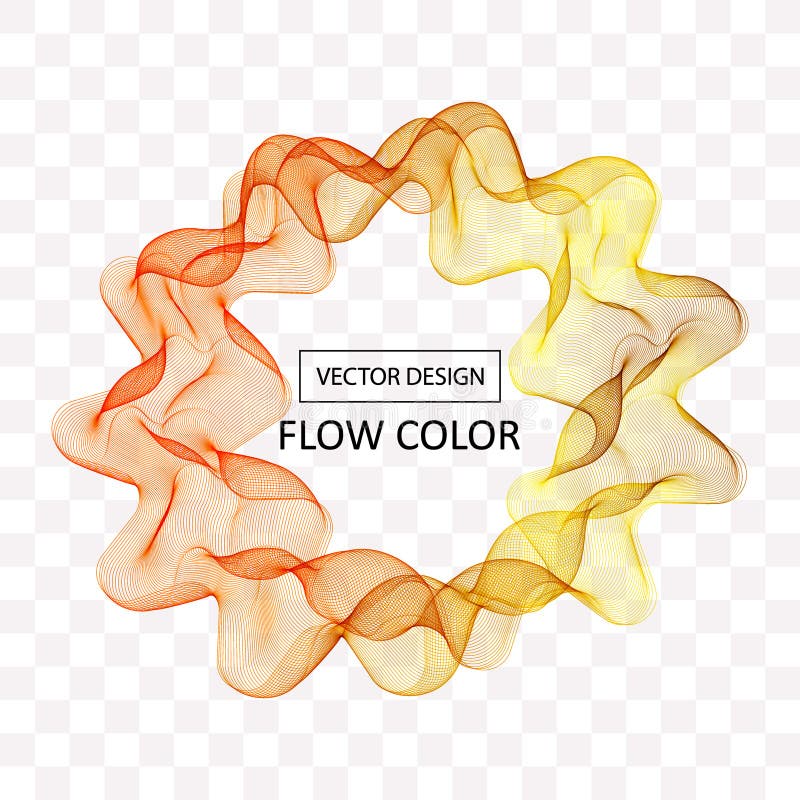 Design Elements. Wave of Many Colored Lines Circle Ring. Abstract ...