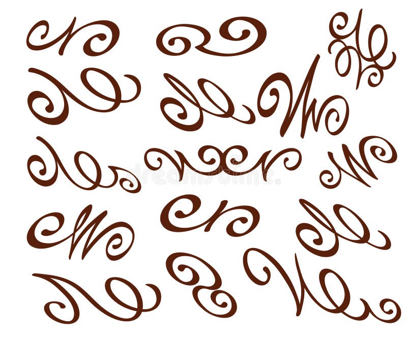 Design Elements on a White Background.Brown. Vector Illustration. Stock ...