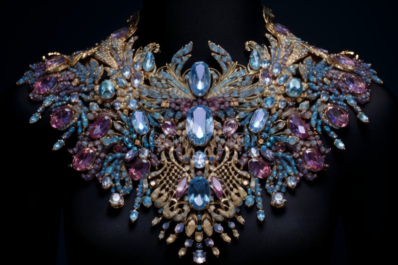 Design Embellished with Crystals and Gemstones Stock Photo - Image of ...