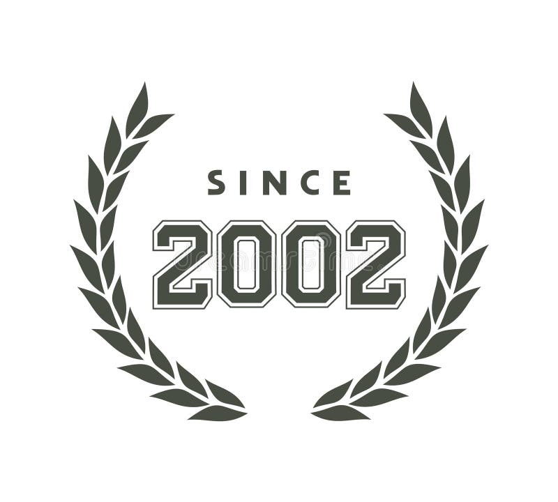 Design of 2002 emblem stock vector. Illustration of design - 292580270