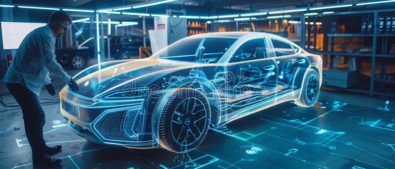 A Design Engineer in the Automotive Innovation Facility is Working on a ...