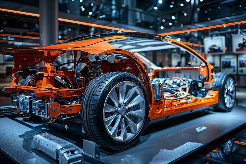 Design and Engineering of Components EV Car. AI Generated Stock ...