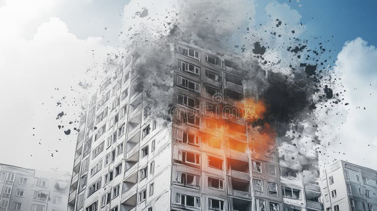 Design Exploded View of Apartment Building Sketch Stock Illustration ...