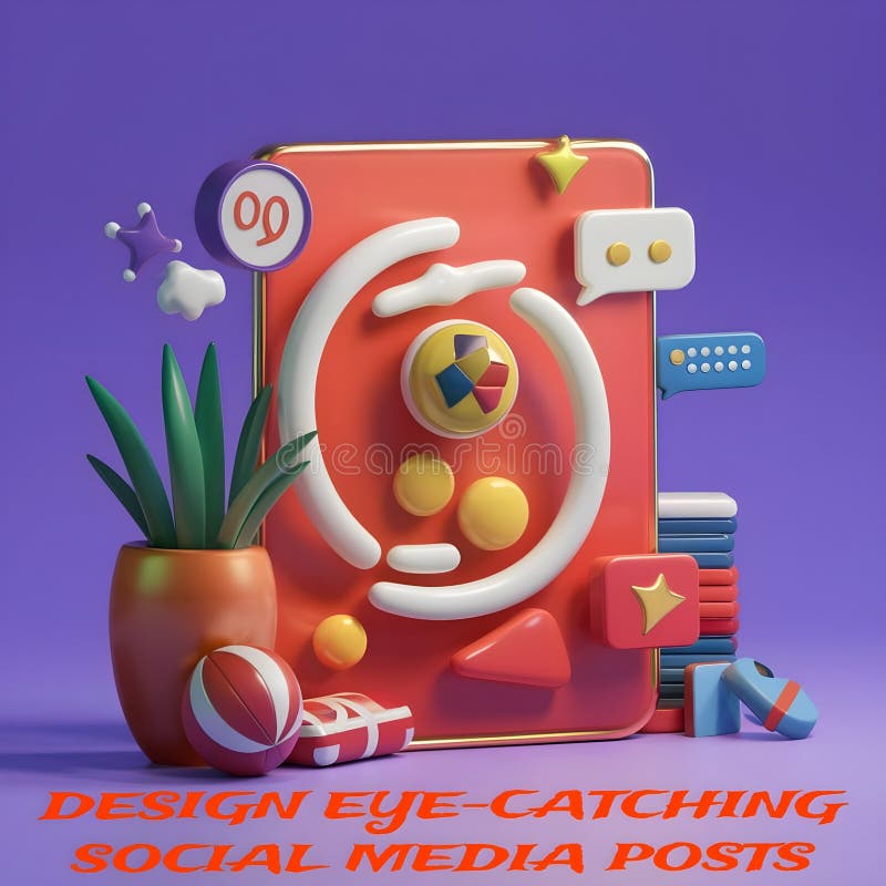Design Eye-catching Social Media Posts Stock Photo - Image of visual ...