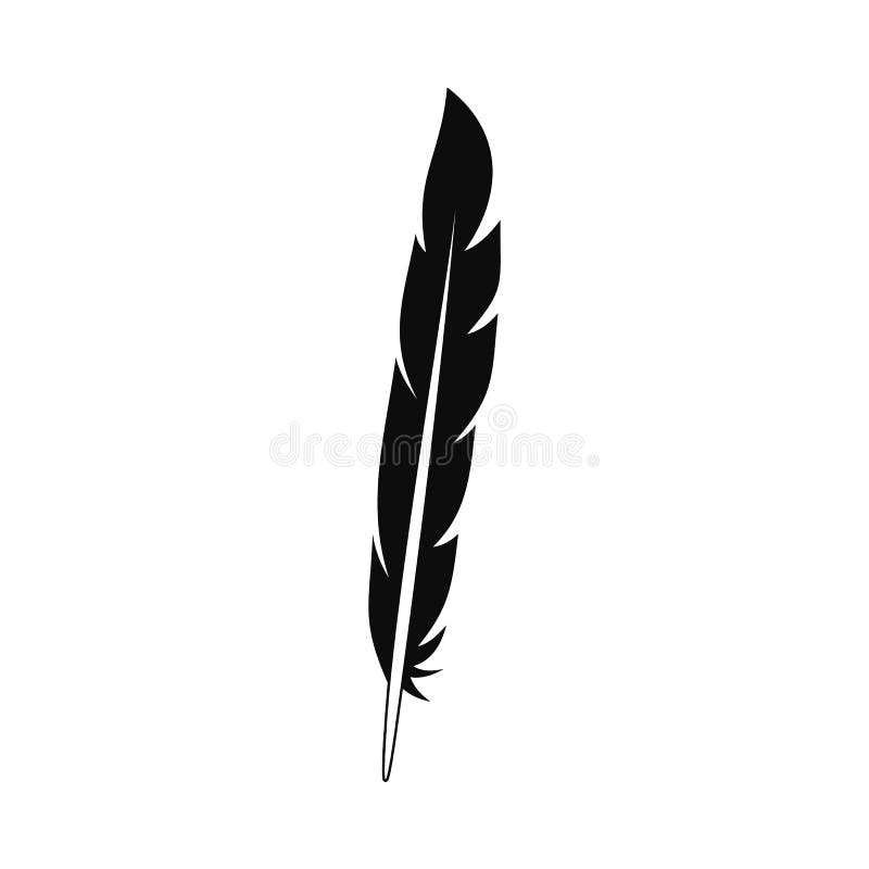 Design Feather Icon, Simple Style Stock Vector - Illustration of flock ...