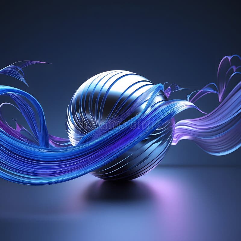 The Design Features a Blue Swirl Design, Evoking Dynamism and ...