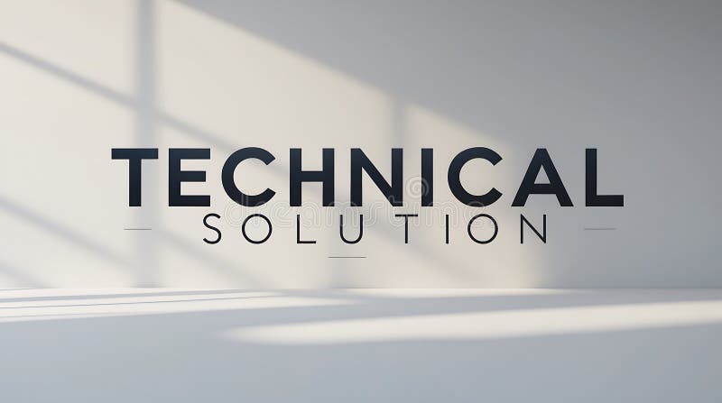 Bold Typography Design Showcasing the Phrase Technical Solution on a ...
