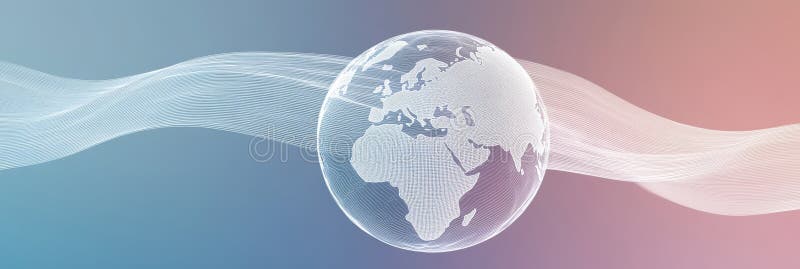 The Design Features a Clean Outline of the Globe, Symbolizing ...