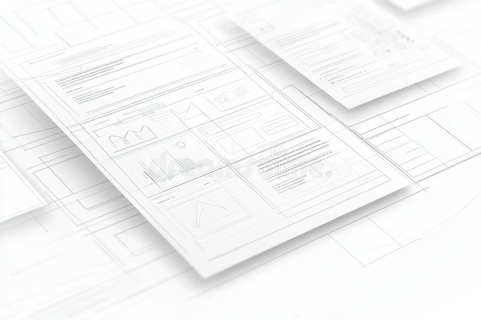 Sleek UIUX Wireframe Background with Soft Grid Lines and Transparent ...