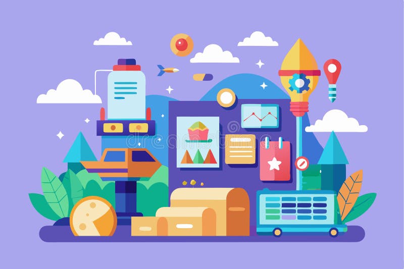 This Design Features a Colorful Layout for a Product Tour, Highlighting ...