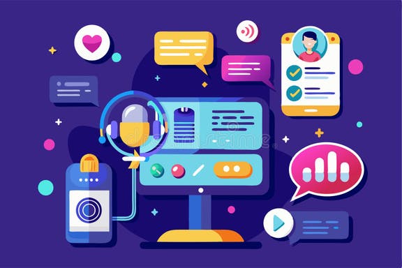 Customizable Voice Interface Stock Illustrations – 138 Customizable ...