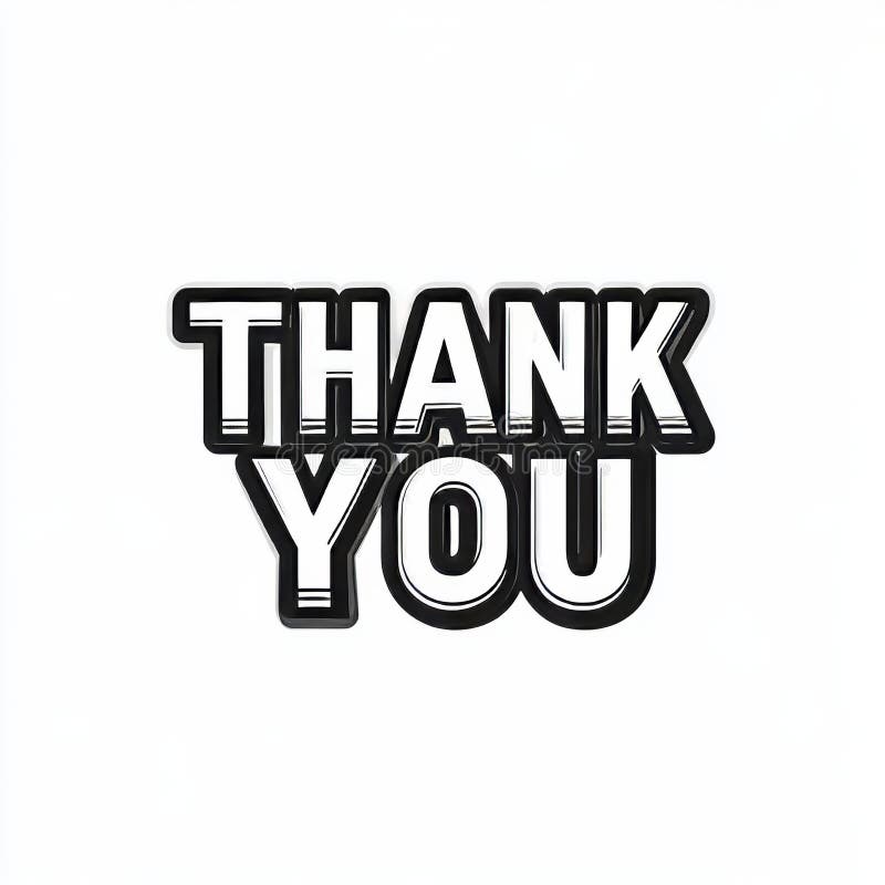 The Design Features Geometric Shapes and the Text THANK YOU in a ...