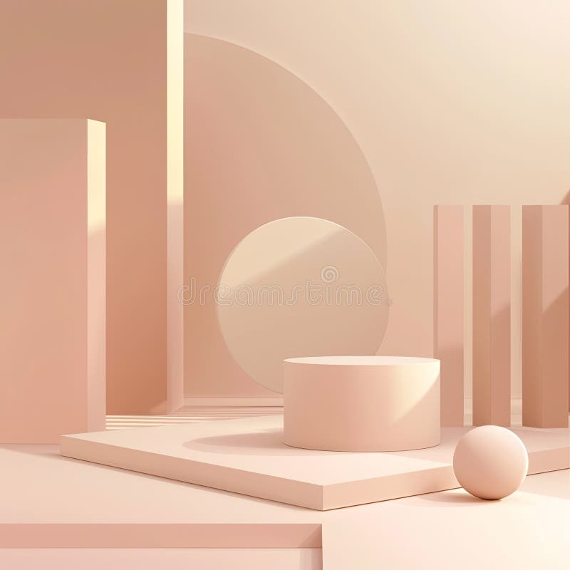 The Design Features a Light Pink and Light Brown Backdrop with Gentle ...