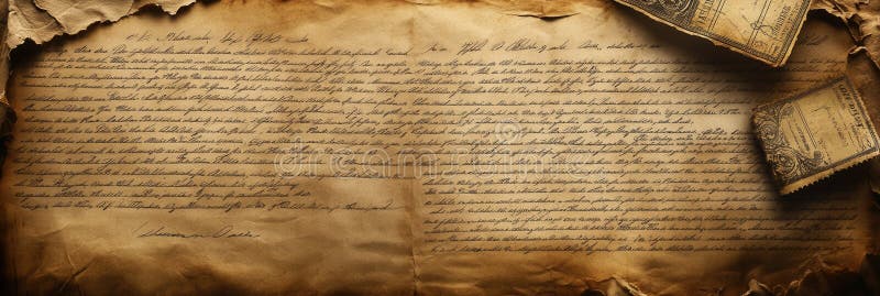 Vintage Background of Aged Political Documents with Sepia Tones, Faded ...
