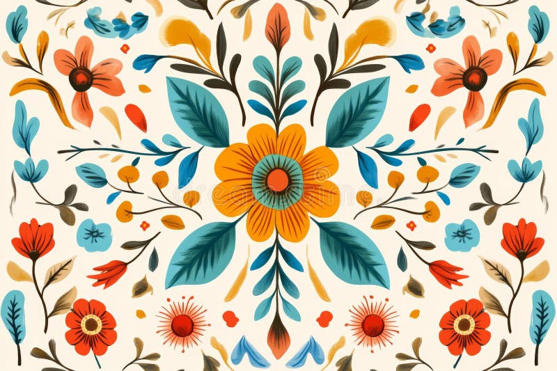 This Design Features a Pattern Inspired by Vibrant Mexican Folk Art ...