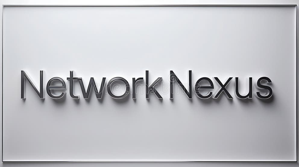 The Design Features the Phrase Network Nexus Rendered in Sleek Typography Stock Illustration ...