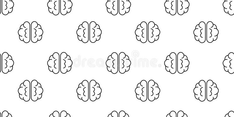 Simple Brain Illustrations on a White Background for Designs and ...