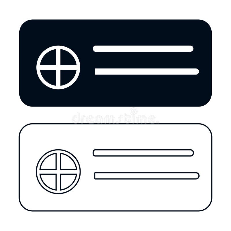 This Design Features a Set of Black Vector Web Icons and Buttons, Stock ...