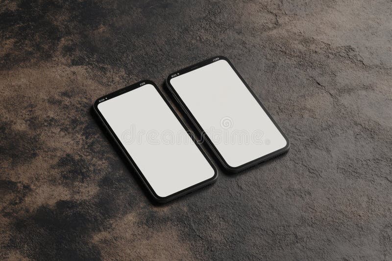 The Design Features a Sharp Picture of Smartphones, Utilizing a Blank ...