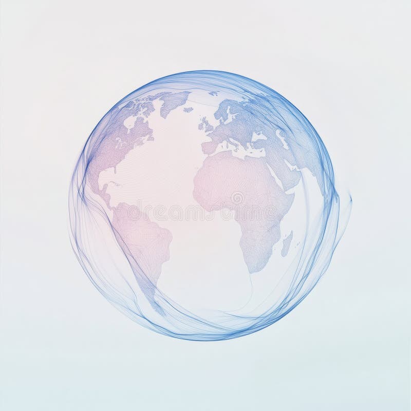 This Design Features a Simplistic Globe, Emphasizing the Concept of ...
