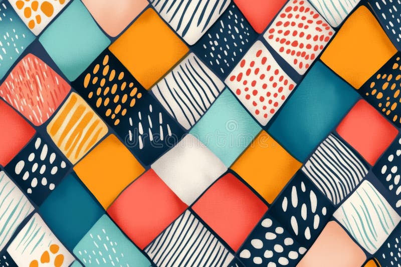 This Design Features a Vibrant Geometric Pattern Inspired by ...