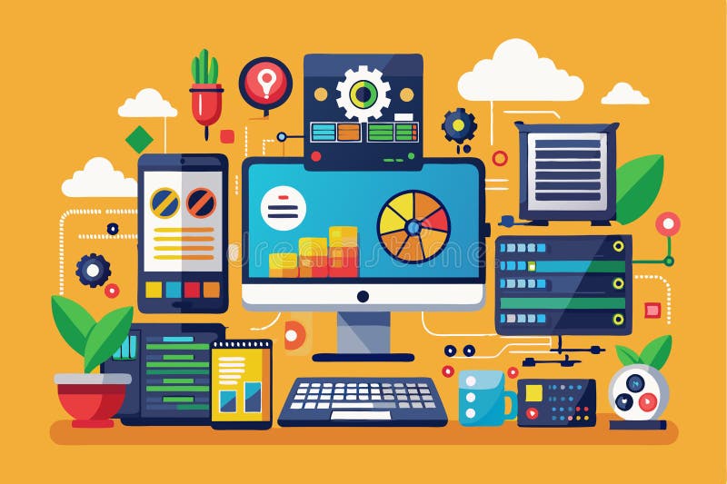 The Design Features a Vibrant, Semi-flat Illustration Showcasing ...