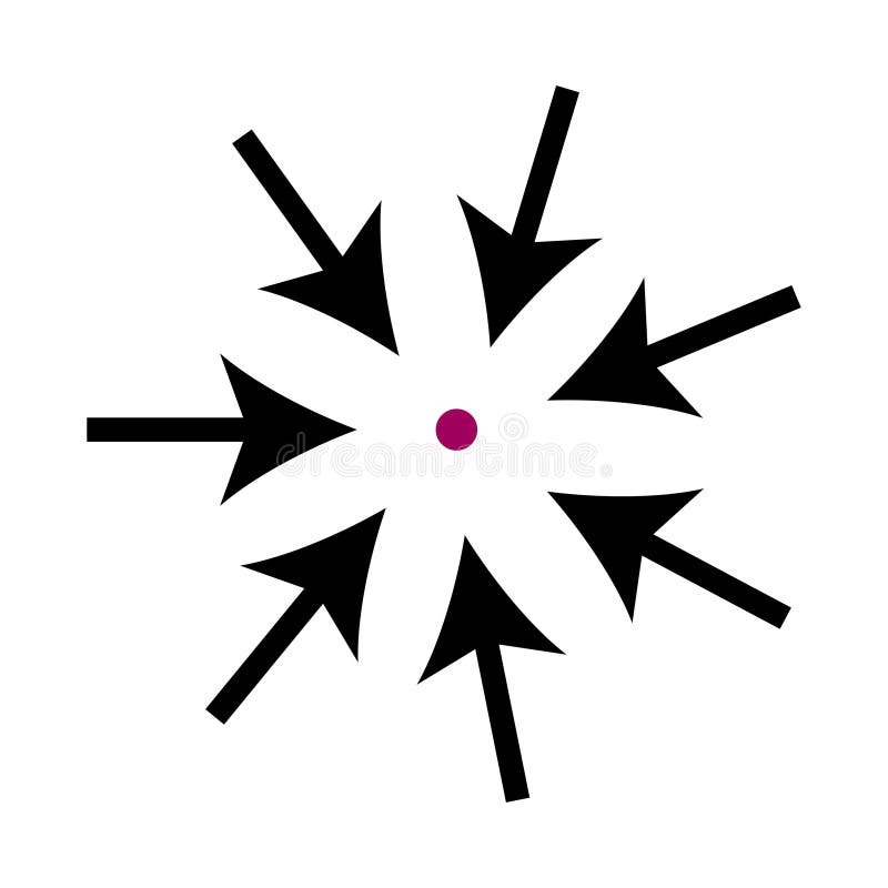 Design Featuring Arrows Converging Towards a Central Point, Symbolizing ...