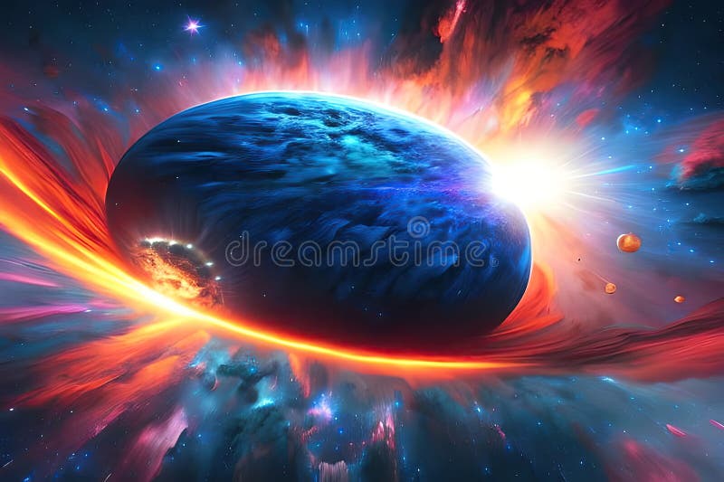A Design Featuring an Big Bang in the Space Stock Illustration ...