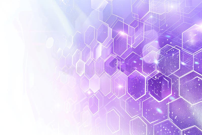 A Design Featuring Multiple Hexagons Arranged on a Deep Purple Surface ...