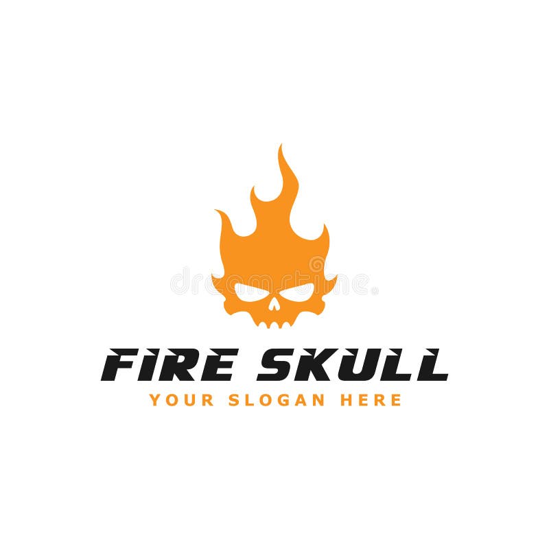 Design Fire Skull Logo for Template Logo Stock Vector - Illustration of ...