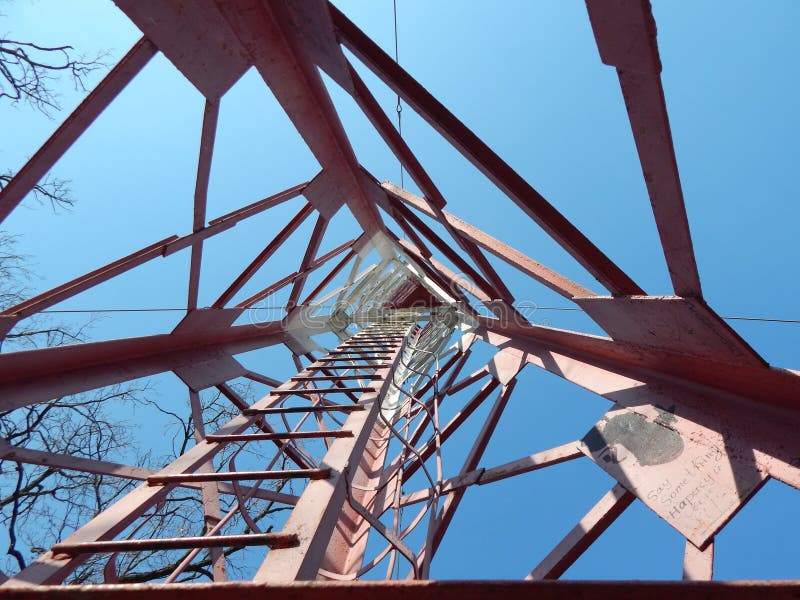The Design of the Fire Tower of the Metal Stock Image - Image of ...