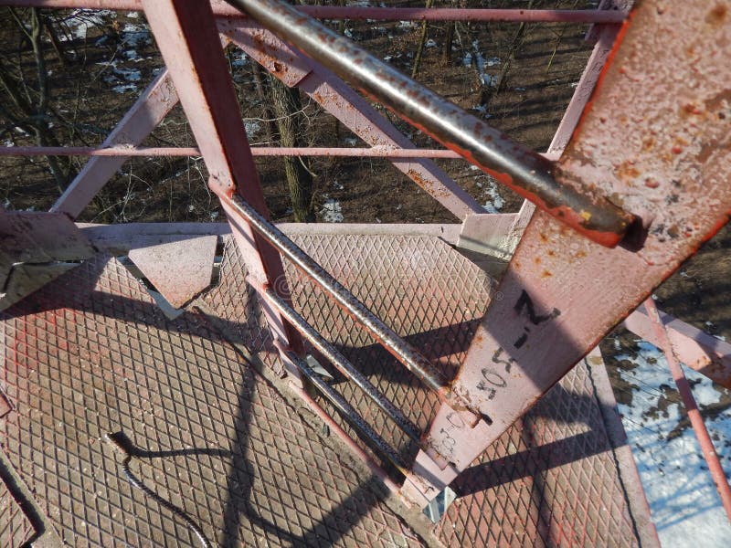 The Design of the Fire Tower of the Metal Stock Photo - Image of ...