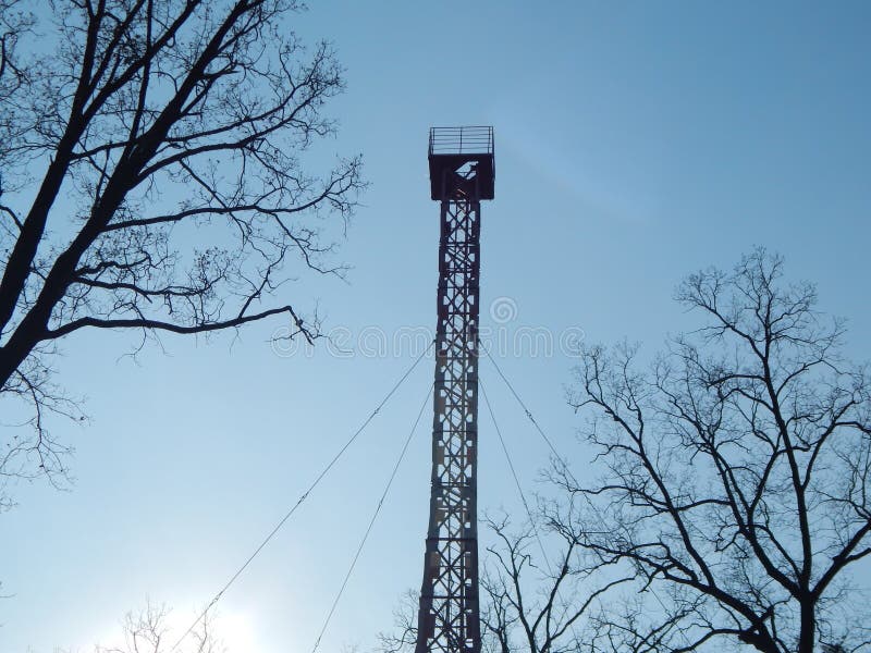The Design of the Fire Tower of the Metal Stock Image - Image of ...
