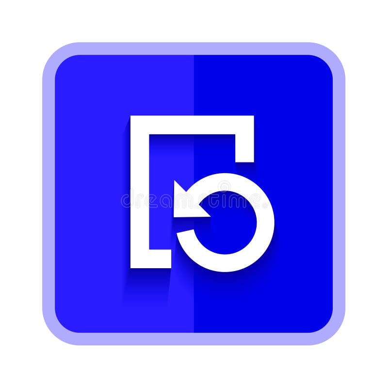 Rotation Screen Blue Button Stock Vector - Illustration of button, icon ...