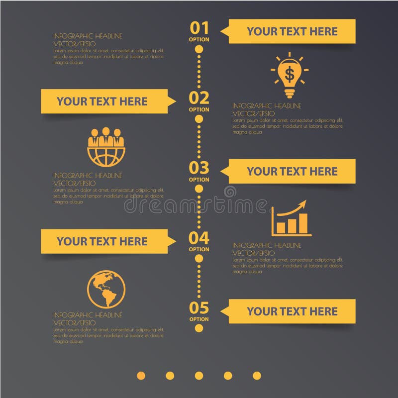 Step Number Chart Template for Infographic for Presentation for 6 ...