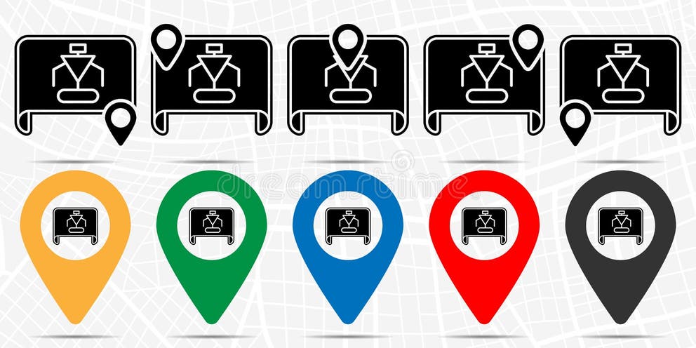 Design, Flowchart Icon in Location Set. Simple Glyph, Flat Illustration ...