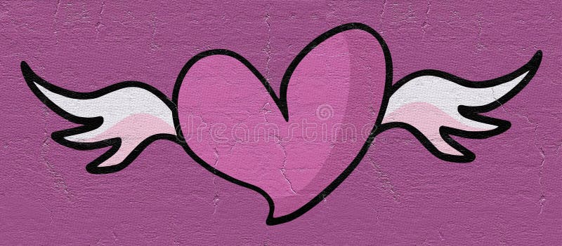 Fly heart stock illustration. Illustration of abstract - 128504846