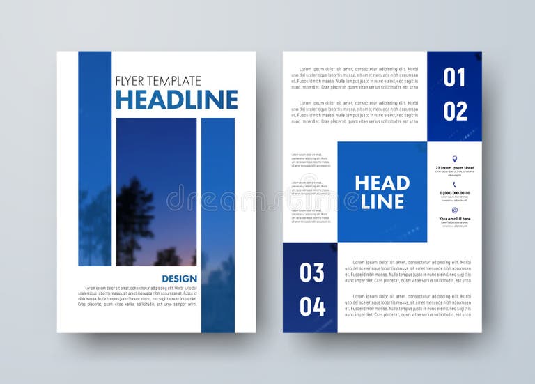 Design Flyer with Square and Rectangular Shapes for the Photo Stock ...